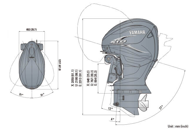 Outboard Motor Dimensions | Yamaha Motor New Zealand